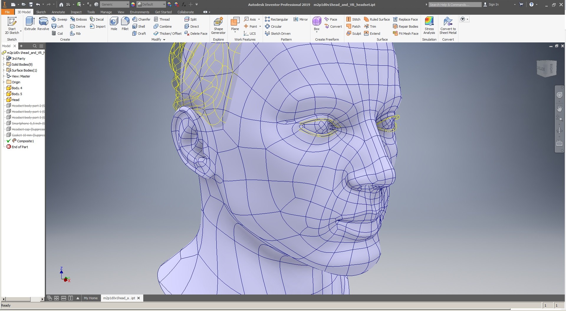 how to draw human face in solidworks