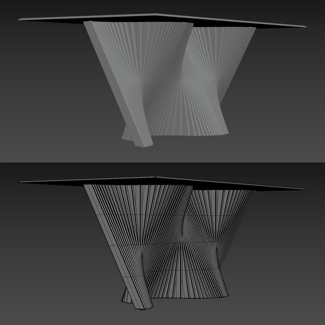 Wave Dining Table Model - TurboSquid 1569973
