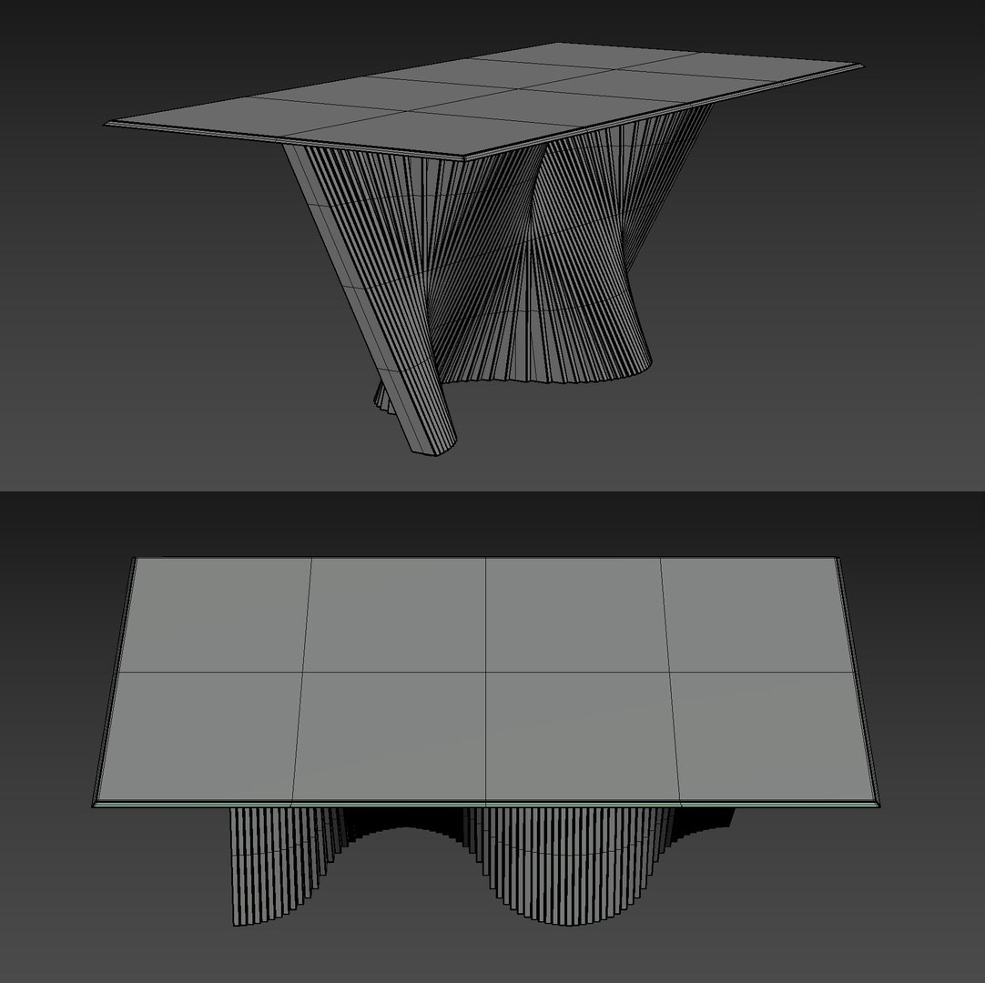 Wave Dining Table Model - TurboSquid 1569973