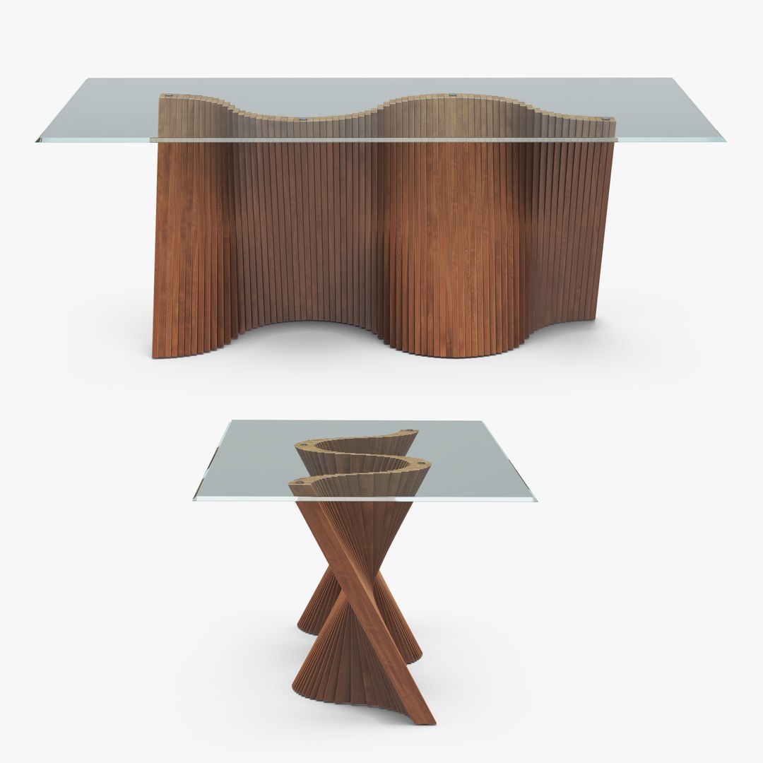 Wave Dining Table Model - TurboSquid 1569973