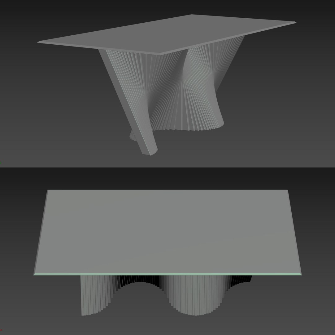 Wave Dining Table Model - TurboSquid 1569973