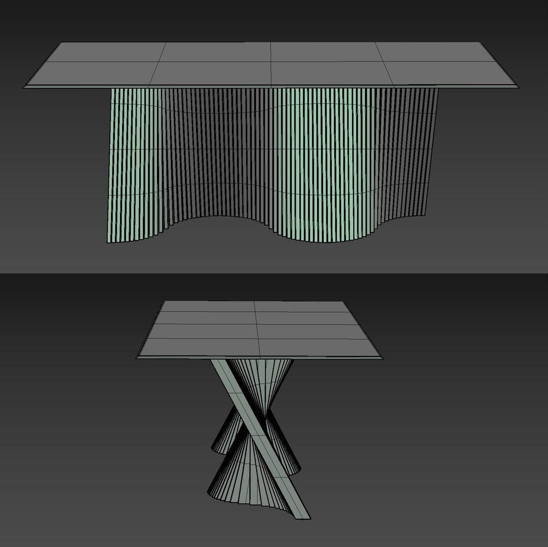 Wave Dining Table Model - TurboSquid 1569973