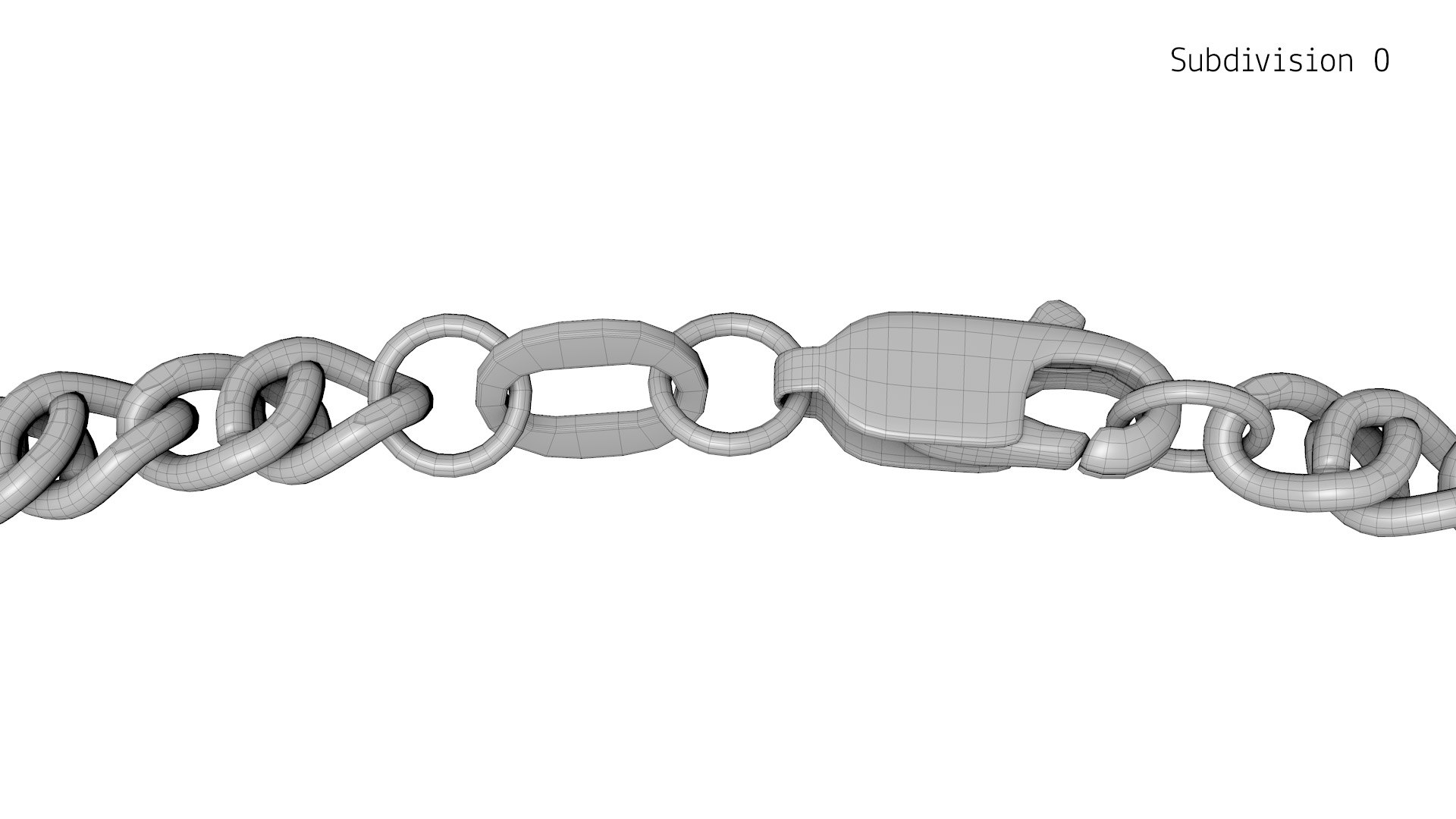 Chain Necklace NL009-0.8 3D model - TurboSquid 1732217