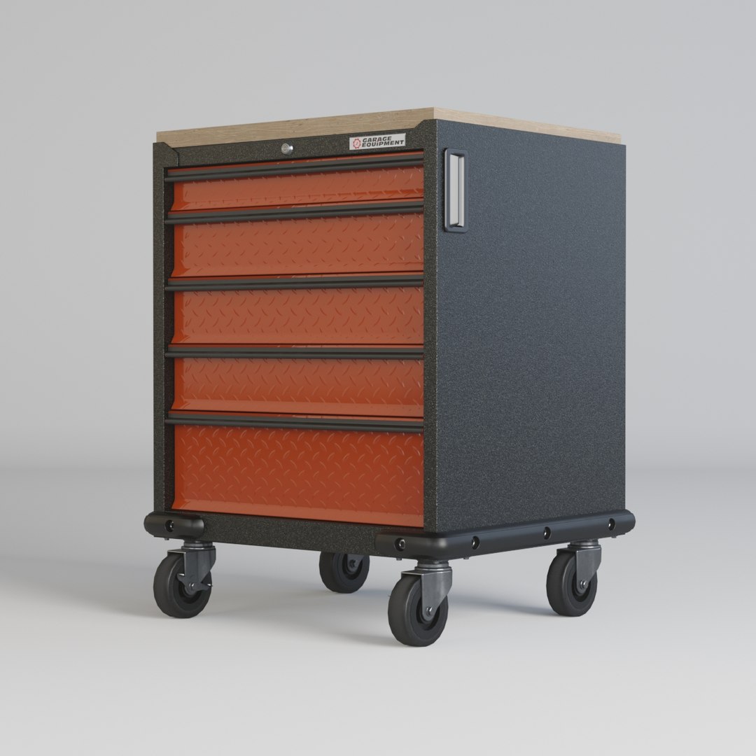 3D 5 Drawer Modular Tool Storage Cabinet 3 PBR - TurboSquid 1998380