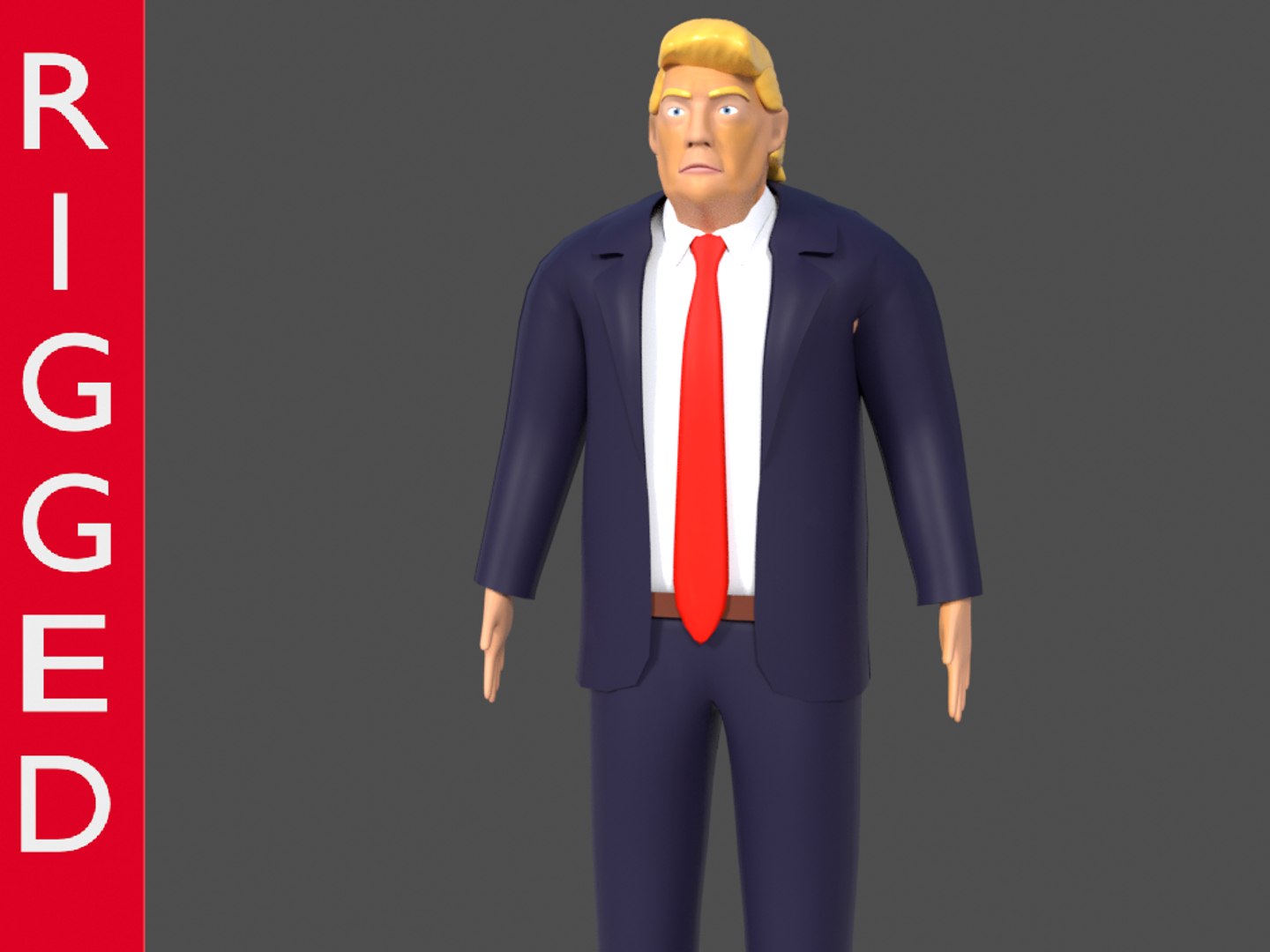 Body Rigged President Donald 3D Model - TurboSquid 1557759