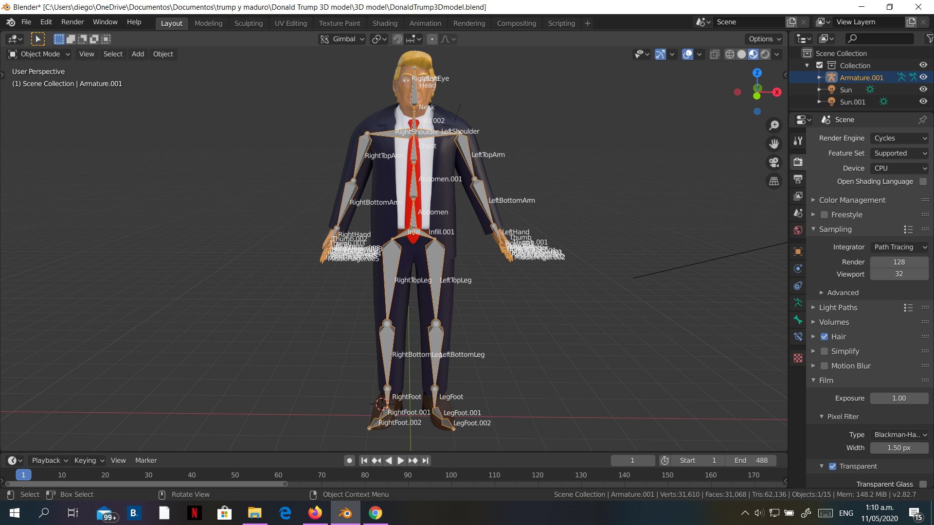 Body Rigged President Donald 3D Model - TurboSquid 1557759