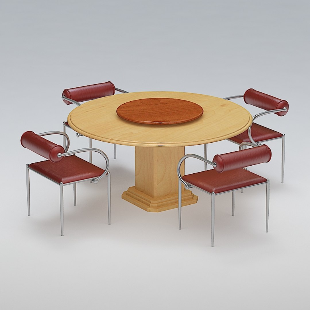 3d Chair Table Set