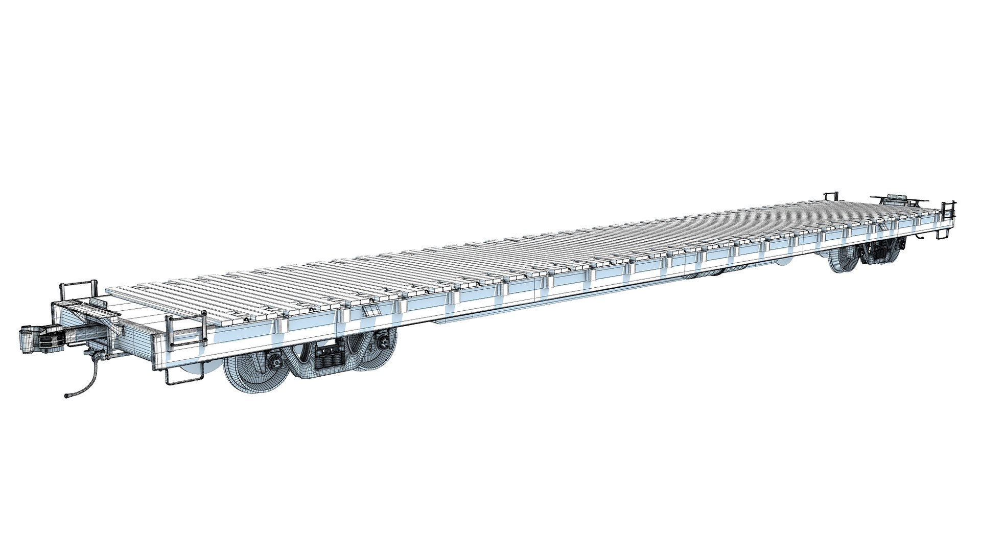 Flat Railroad Car 3D Model - TurboSquid 1630252