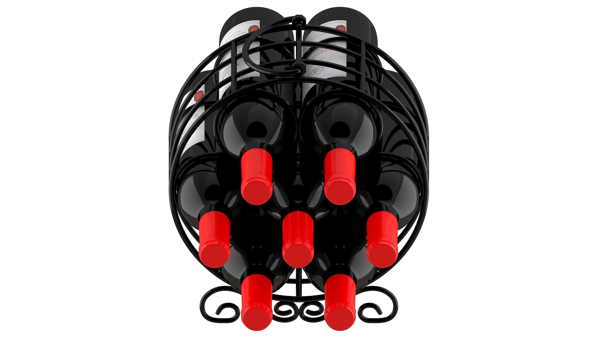 Circular Wine Rack Wine Bottles 3D - TurboSquid 1725175