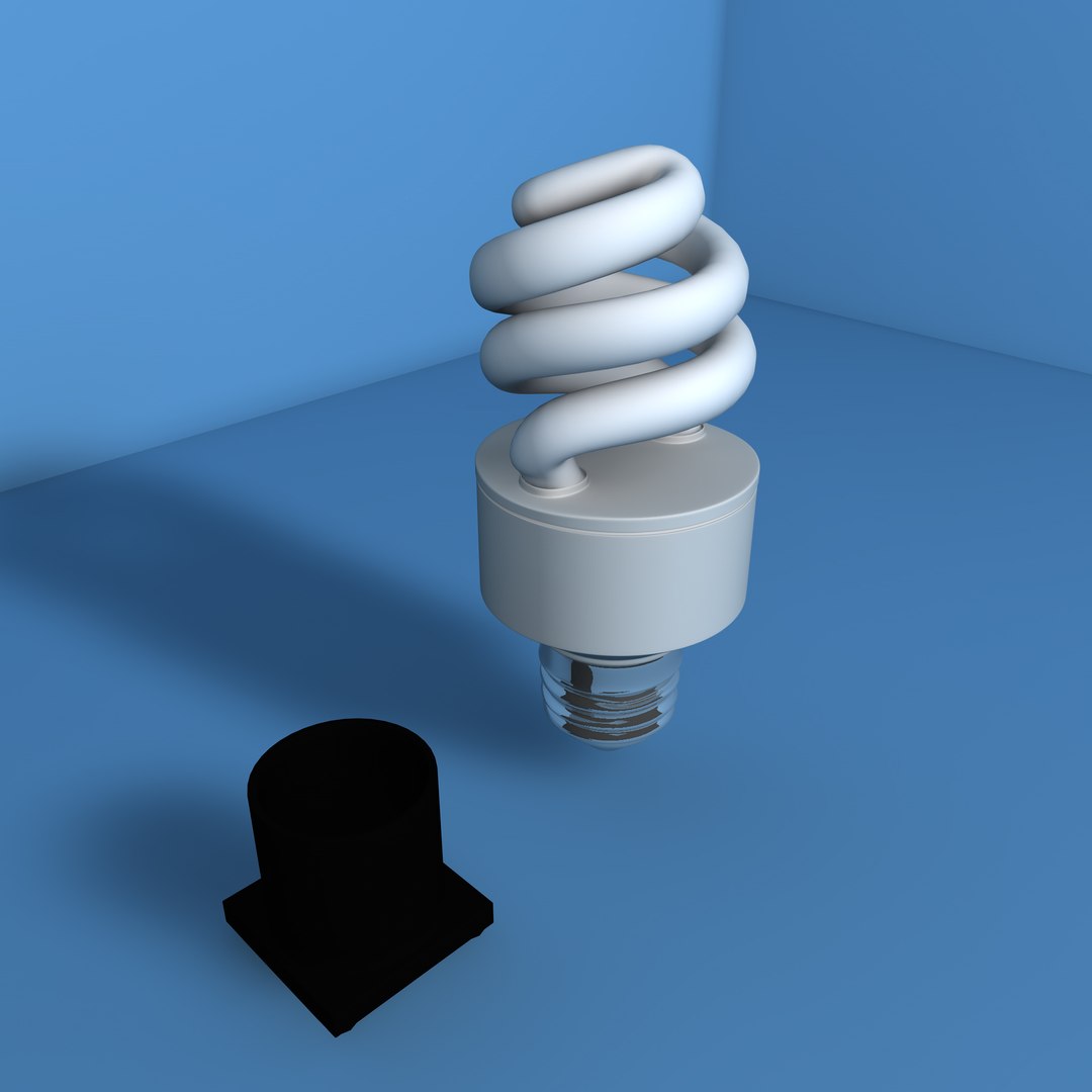 3d Cfl Light Bulb Model