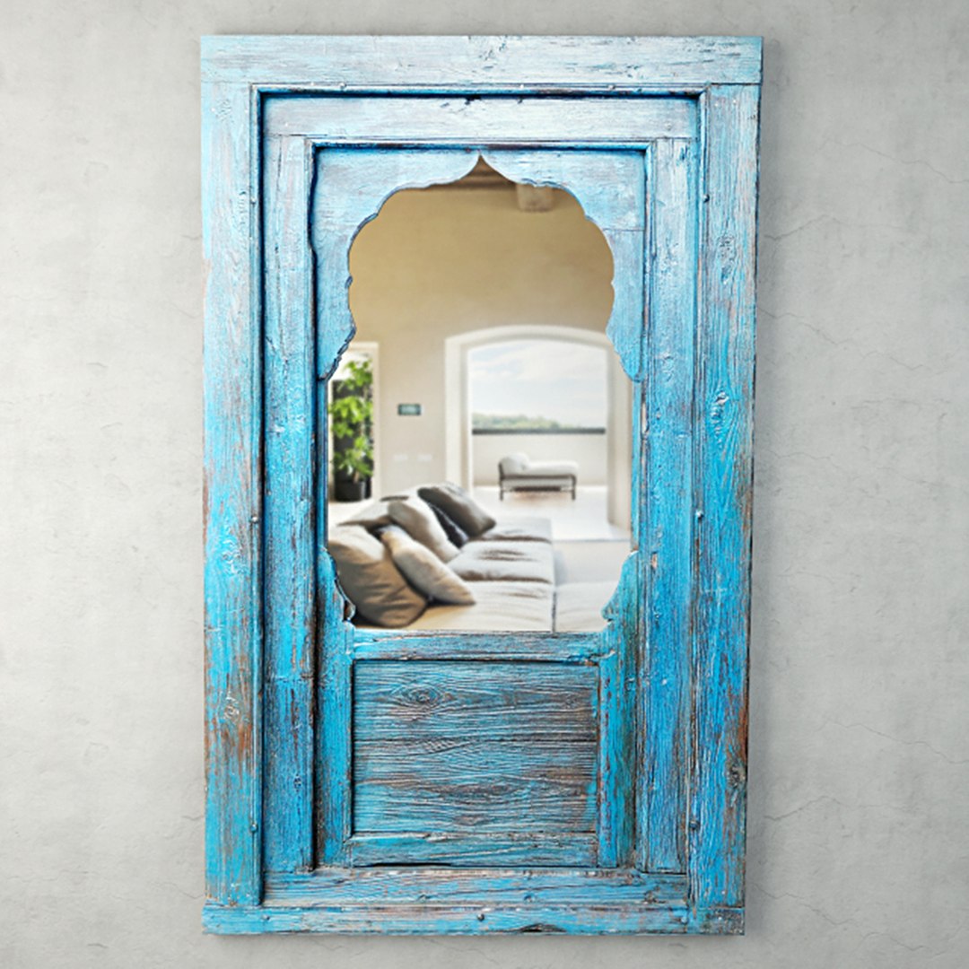 Jharokha turquoise blue mirror model - TurboSquid 1217722