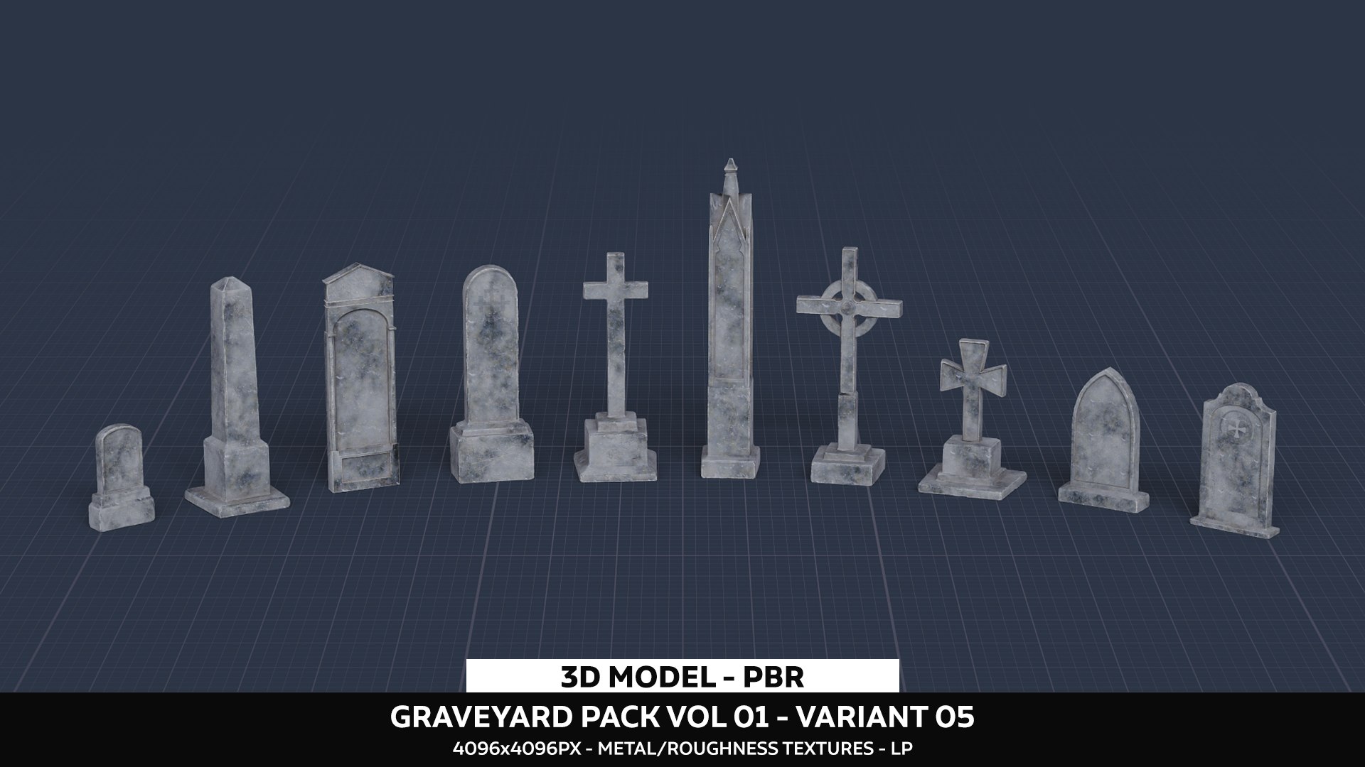 3D Graveyard Pack Vol 01 - Variant 05 Model - TurboSquid 2304802