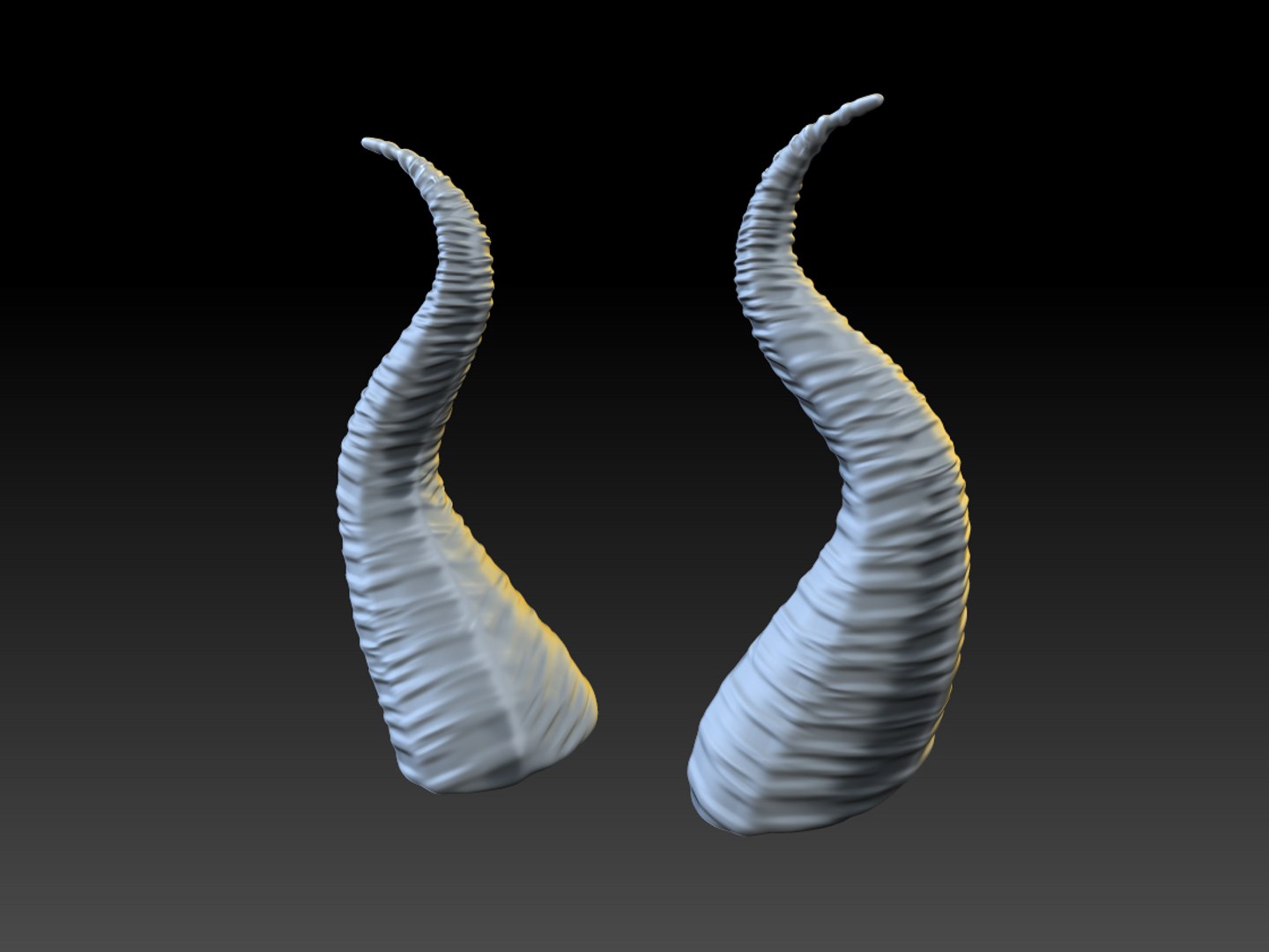 3d model maleficient horns