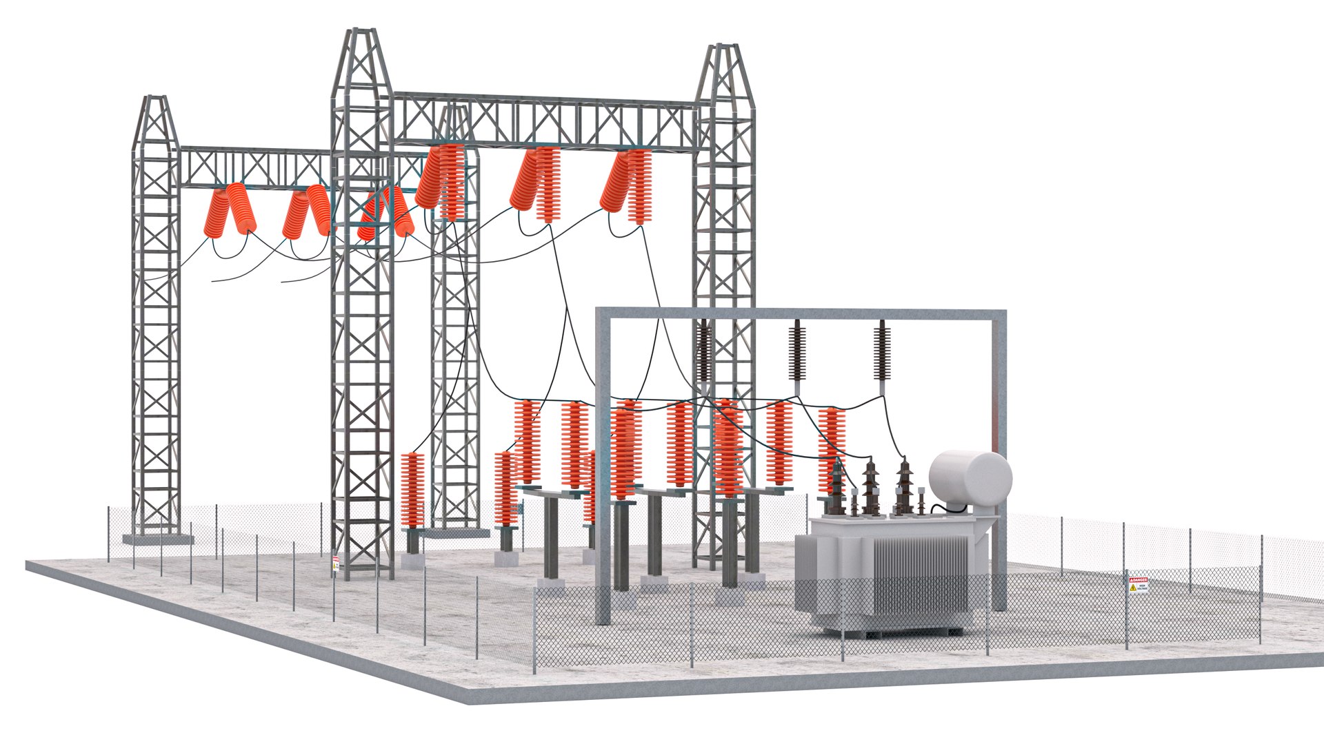 3D Electrical Substation V3 - TurboSquid 2296691
