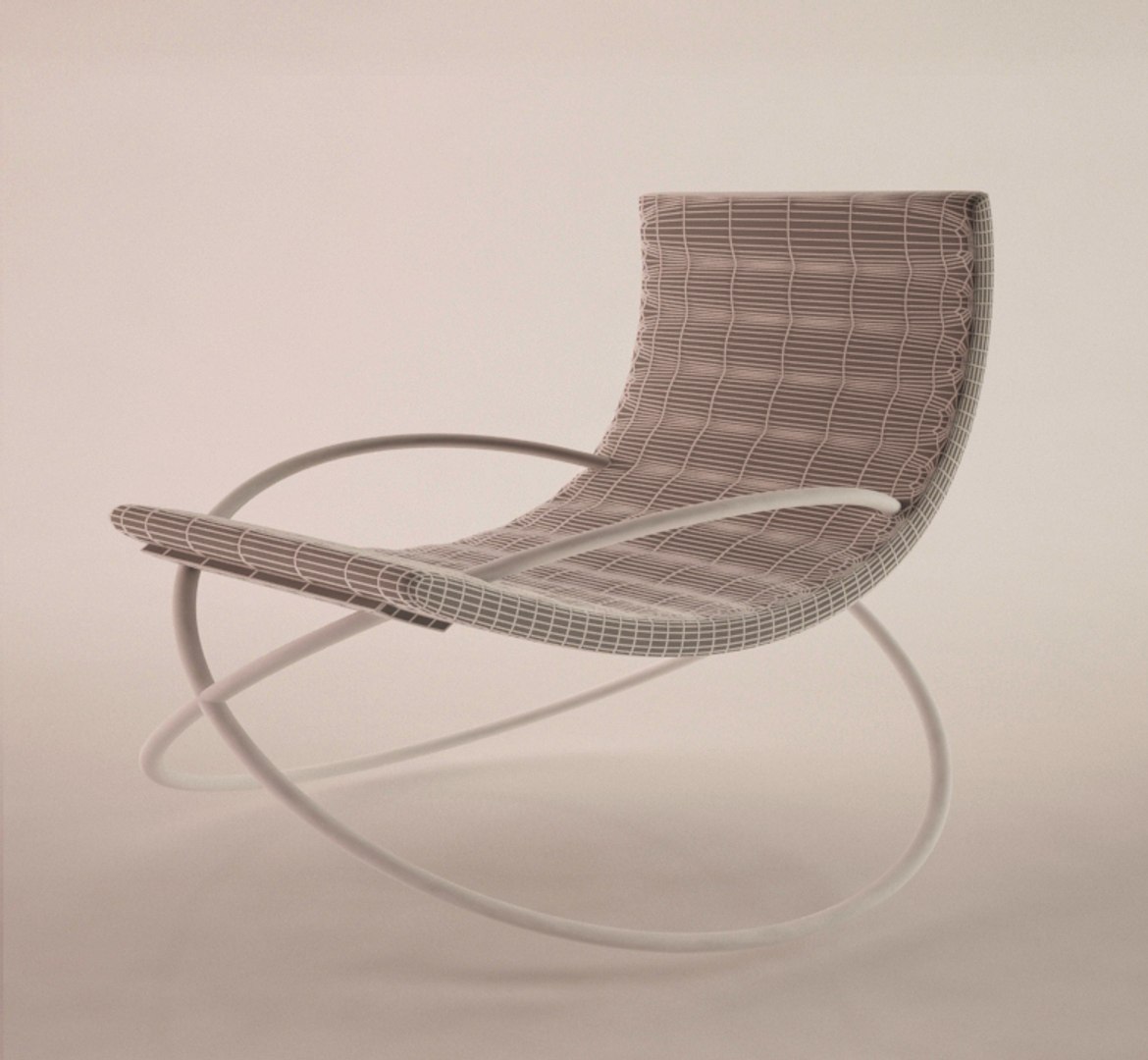 3d Chair Modern Rocking Model