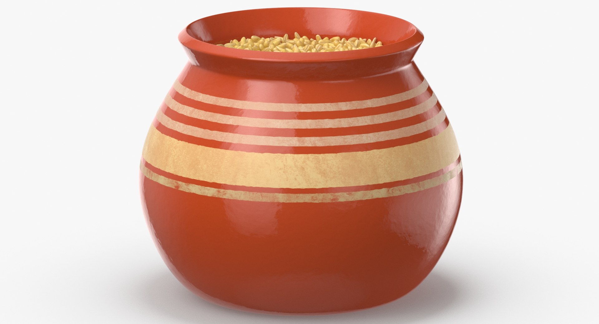 3D Ceramic Pot Dehulled Barley - TurboSquid 1482127