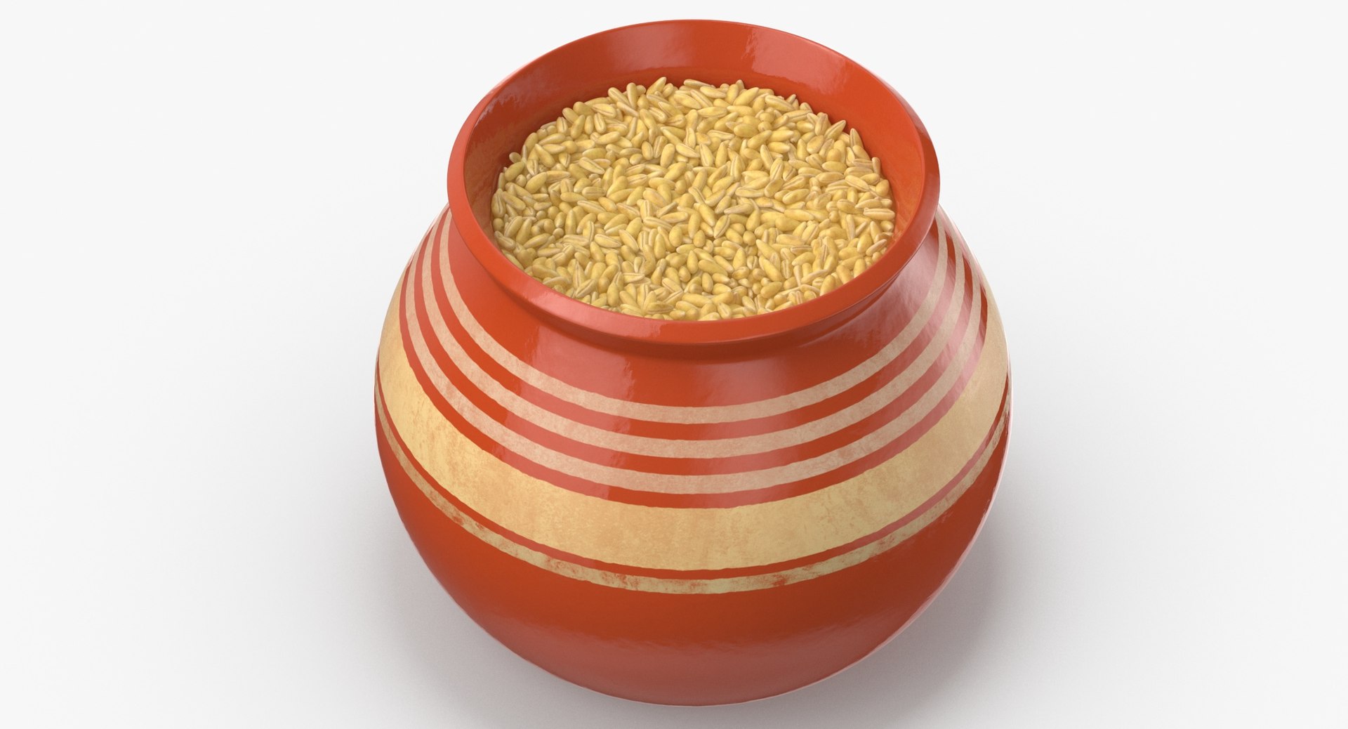 3D Ceramic Pot Dehulled Barley - TurboSquid 1482127