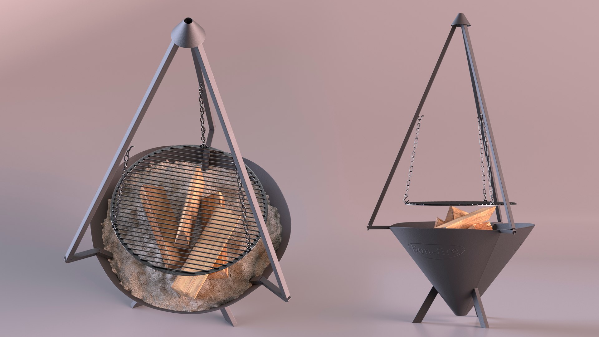 3D Cone Shaped Fire Pit With Grill - TurboSquid 2139742