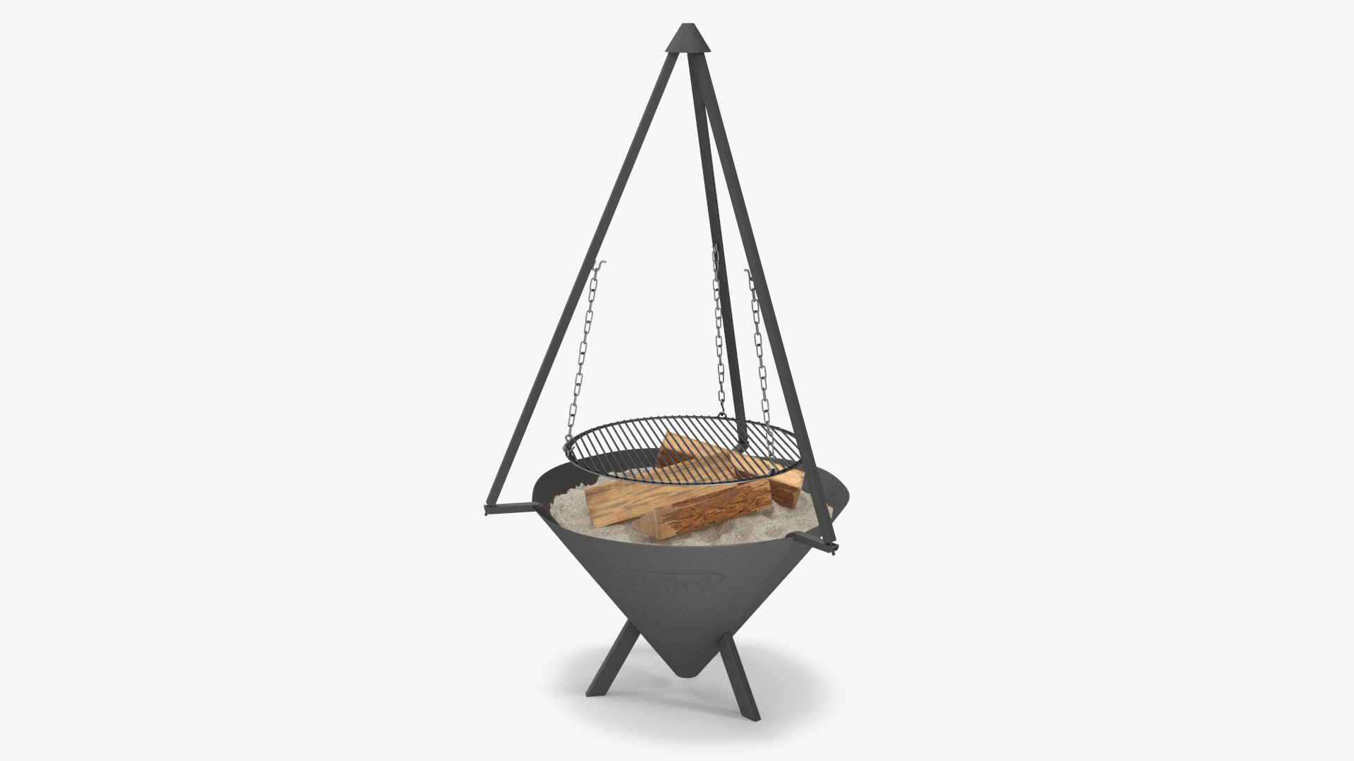 3D Cone Shaped Fire Pit With Grill - TurboSquid 2139742