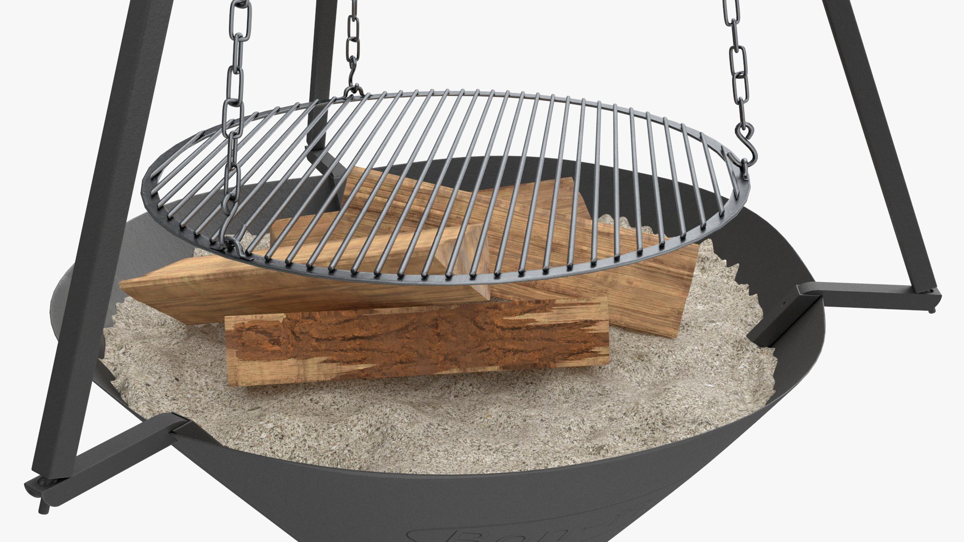 3D Cone Shaped Fire Pit With Grill - TurboSquid 2139742