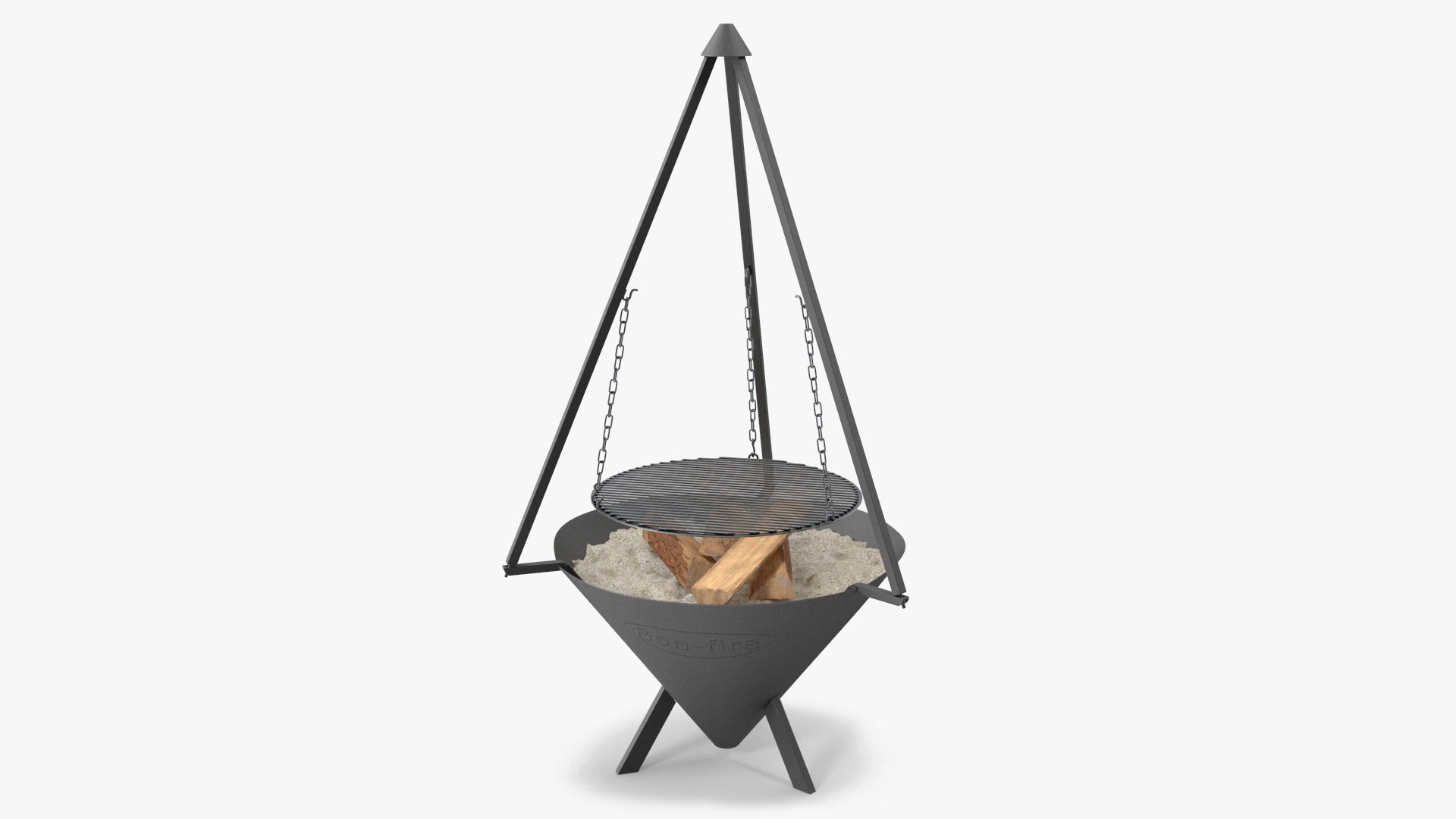 3D Cone Shaped Fire Pit With Grill - TurboSquid 2139742