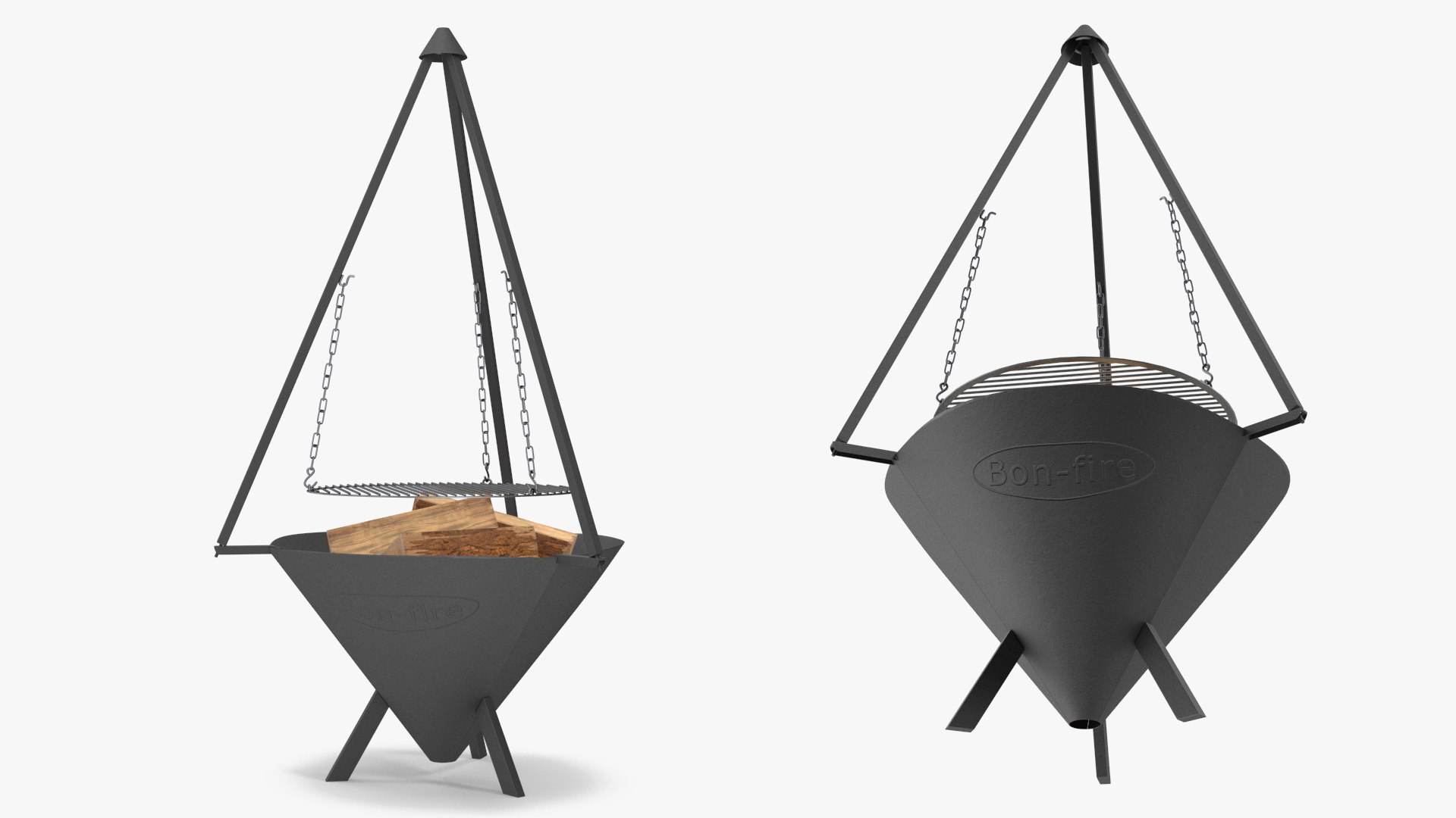 3D Cone Shaped Fire Pit With Grill - TurboSquid 2139742