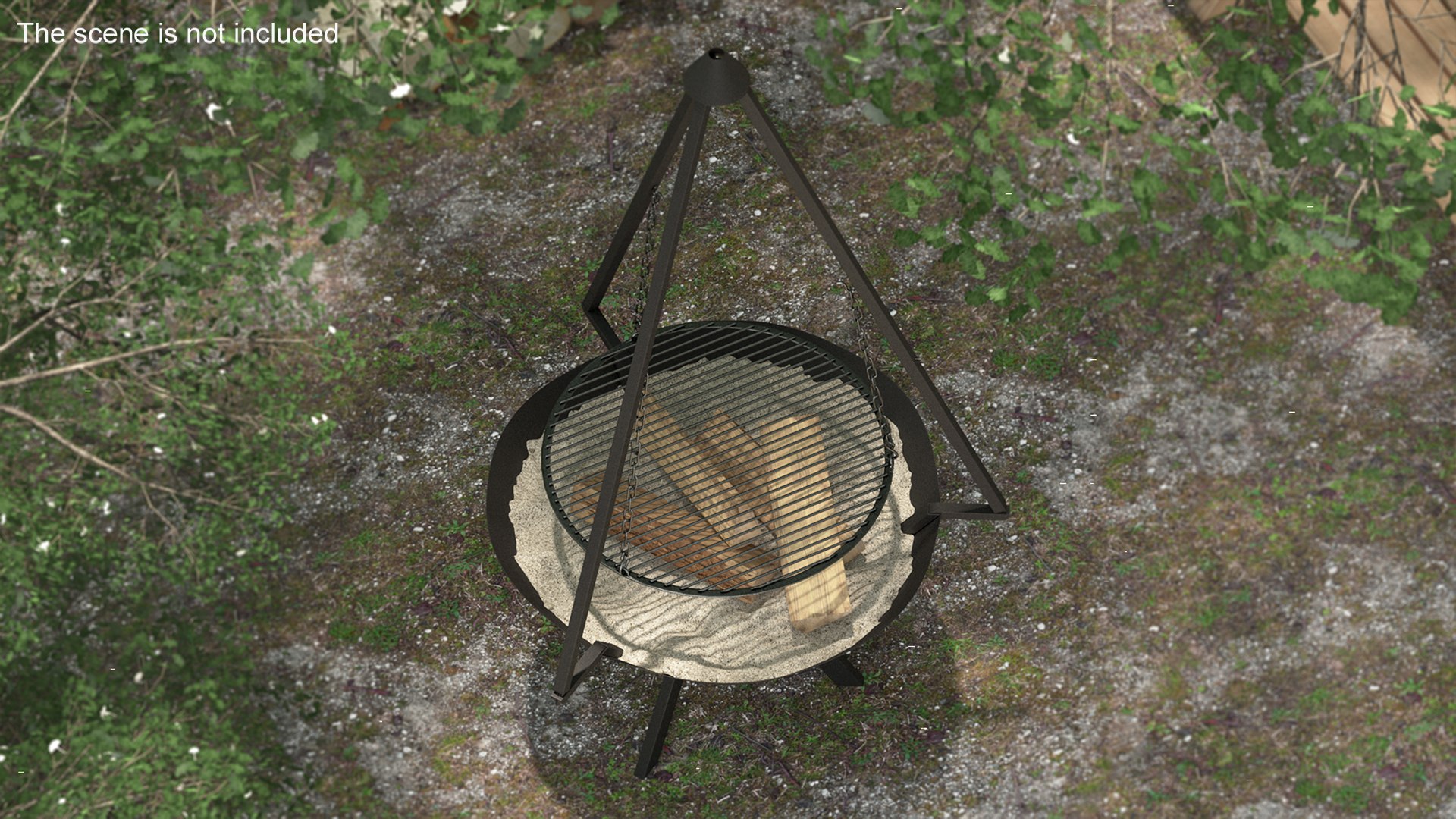 3D Cone Shaped Fire Pit With Grill - TurboSquid 2139742