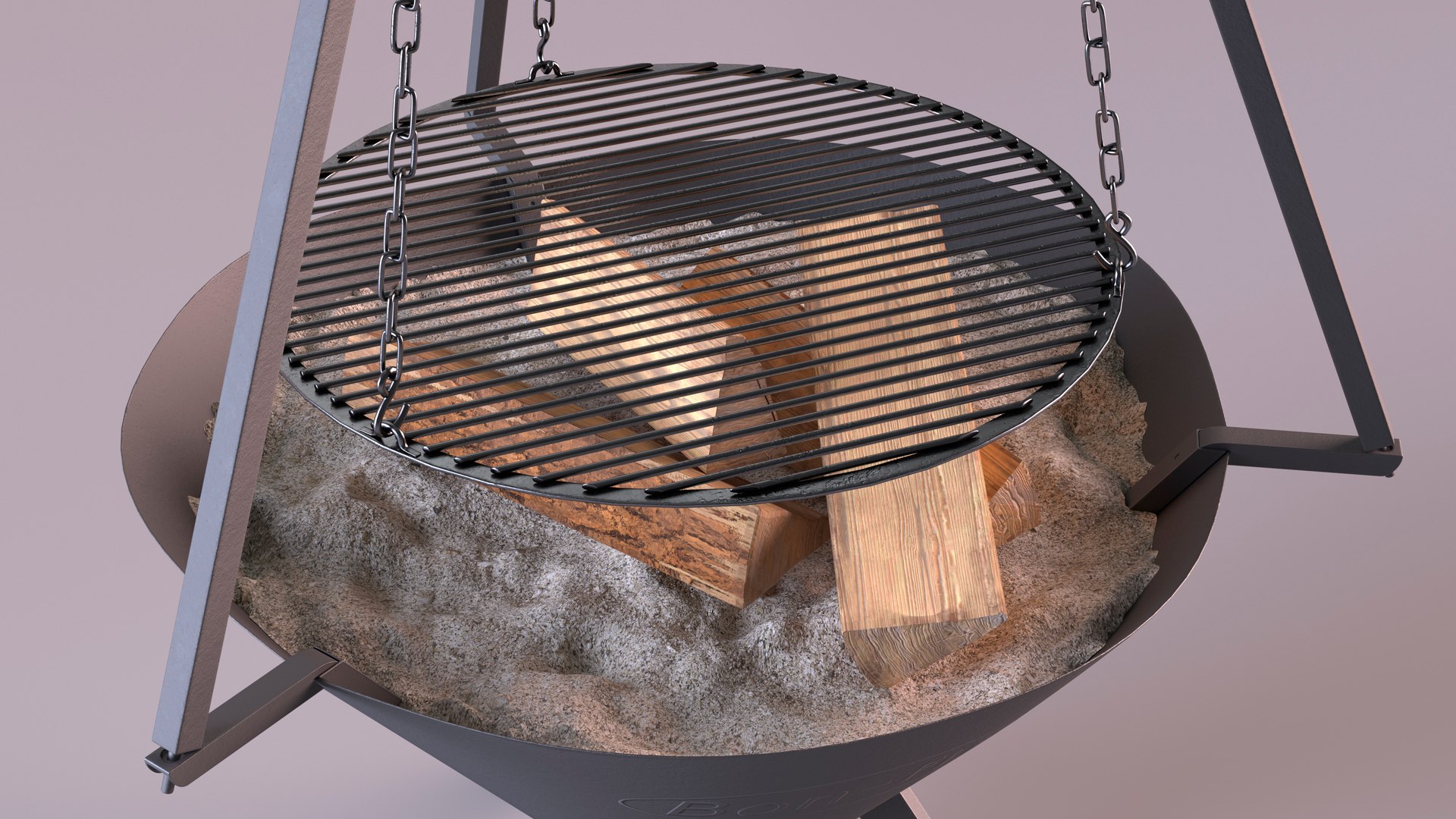 3D Cone Shaped Fire Pit With Grill - TurboSquid 2139742