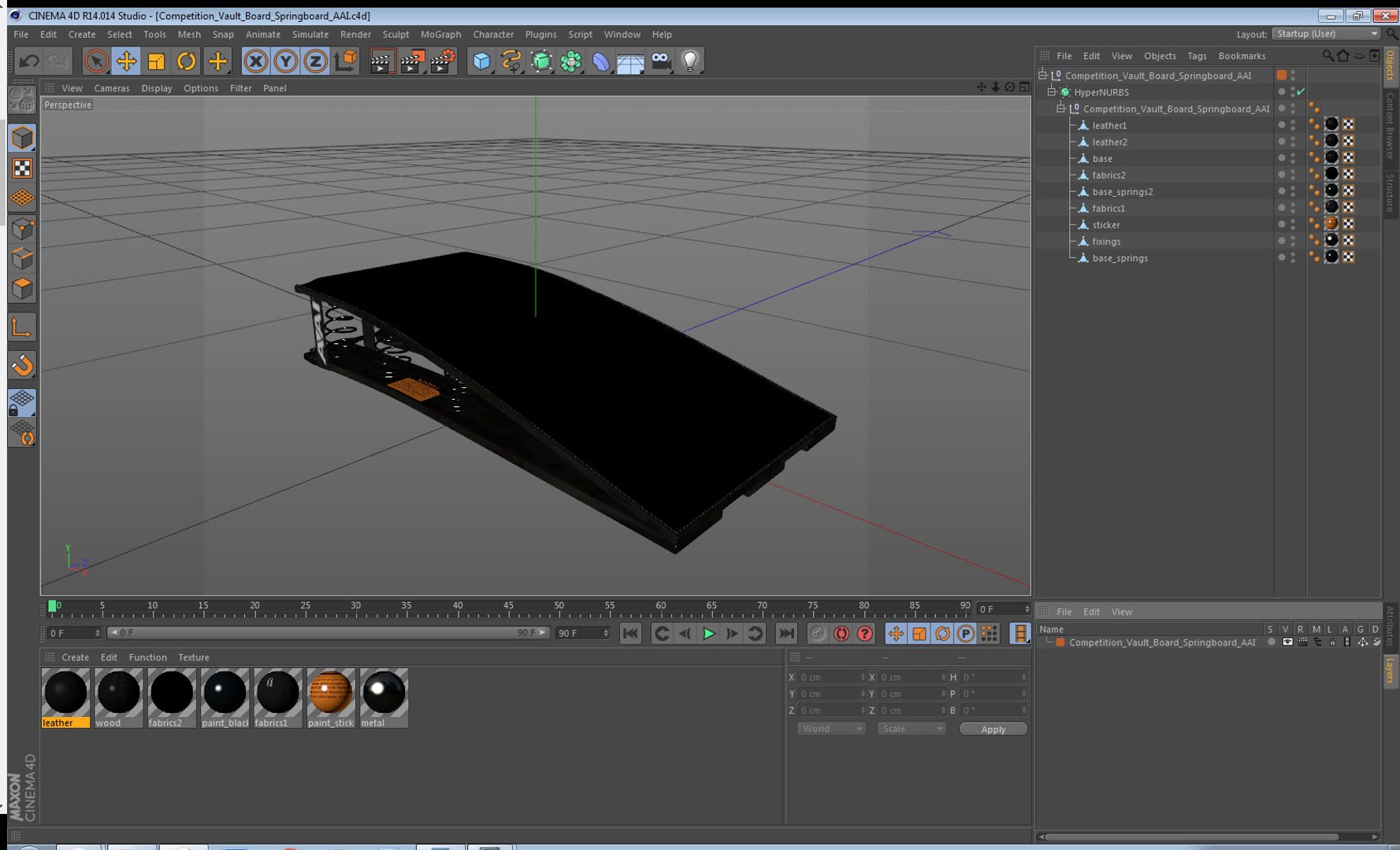 Competition Vault Springboard Aai Model - TurboSquid 1344722