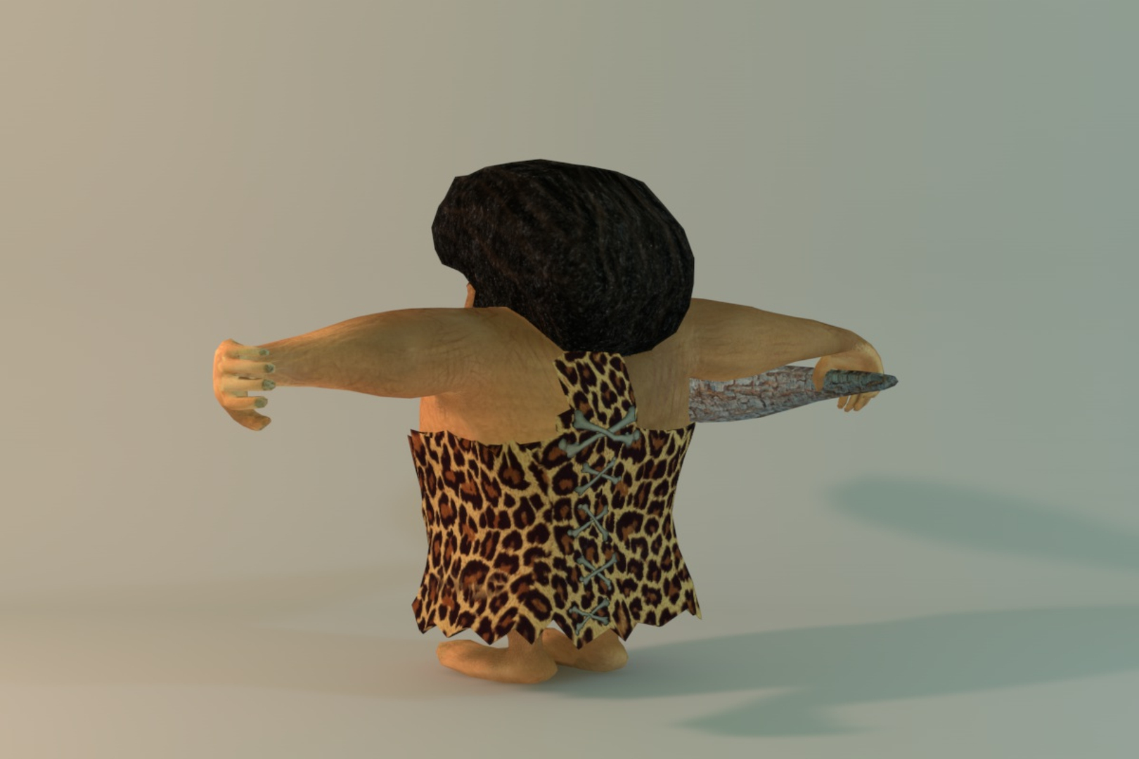 free caveman 3d model
