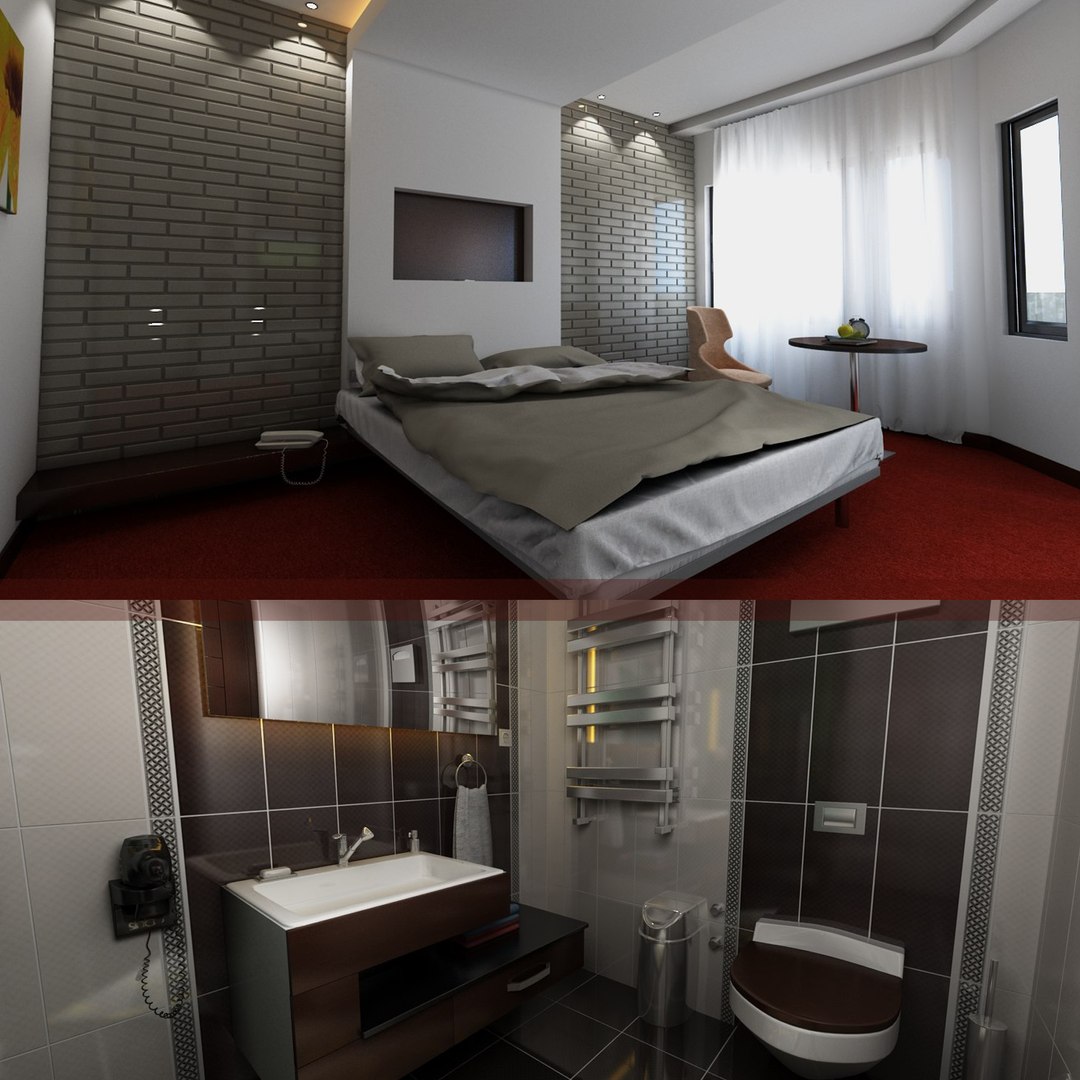 3D model hotel room - TurboSquid 1376106