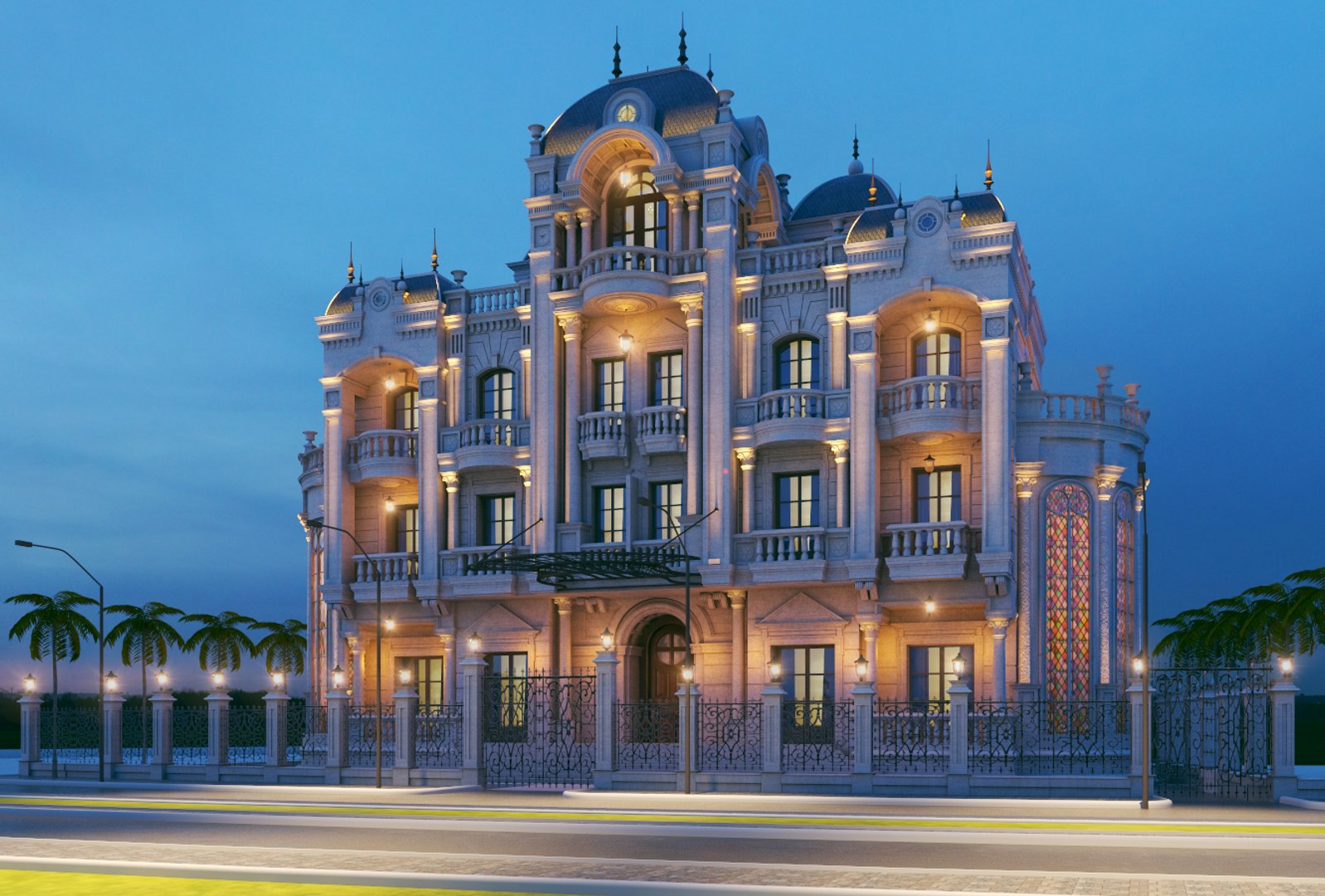 3D Real Villas Night Shot - TurboSquid 1286415
