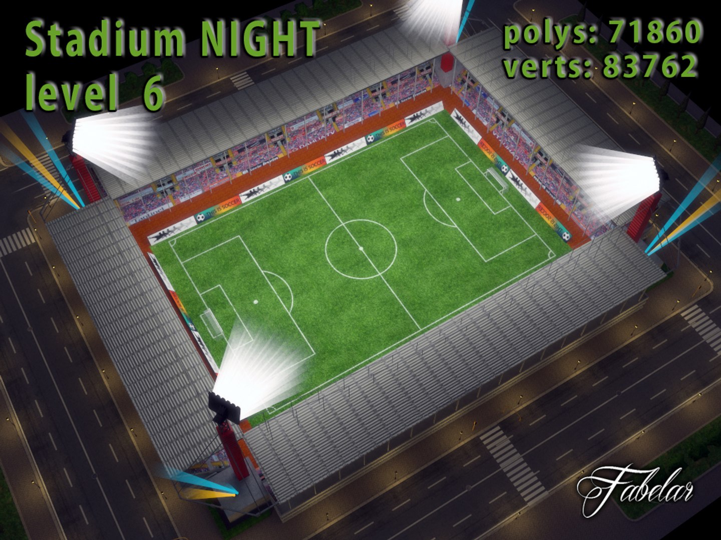 3d model stadium level 6
