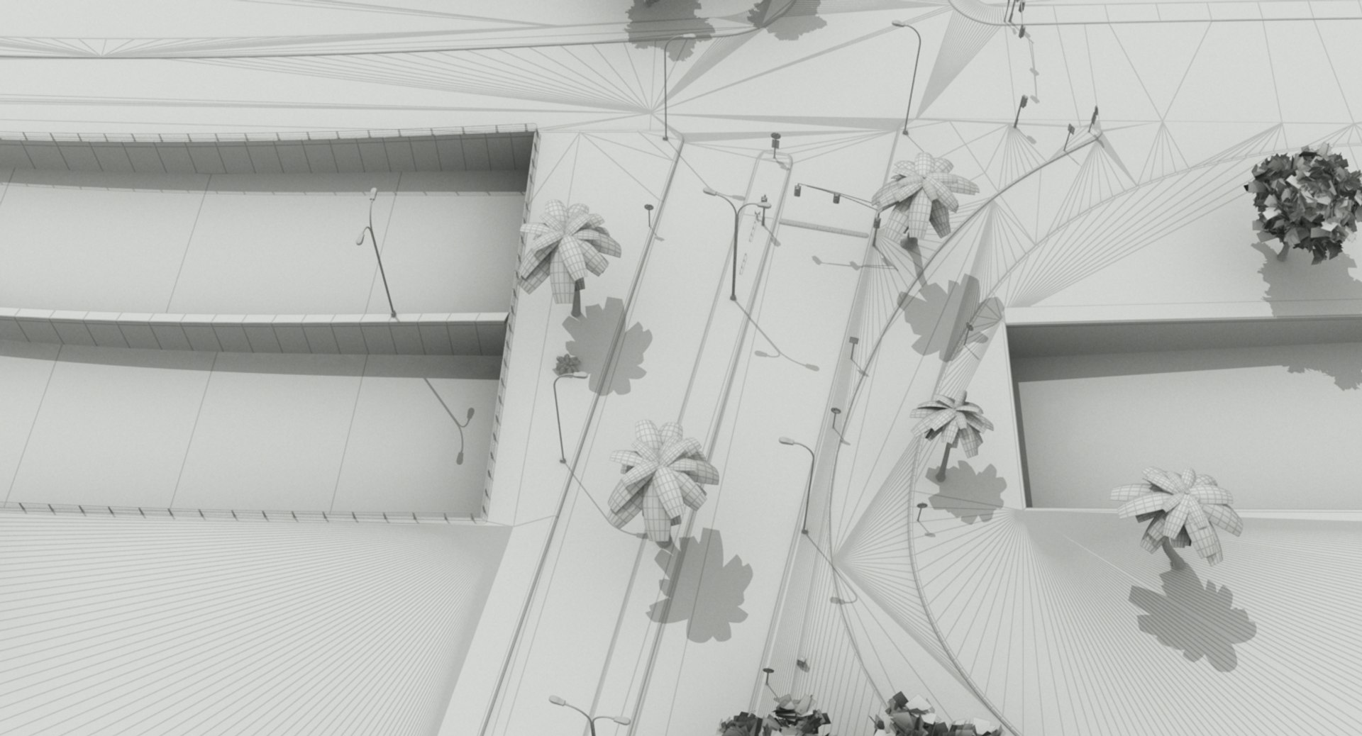 3D model intersection 3 road - TurboSquid 1359396