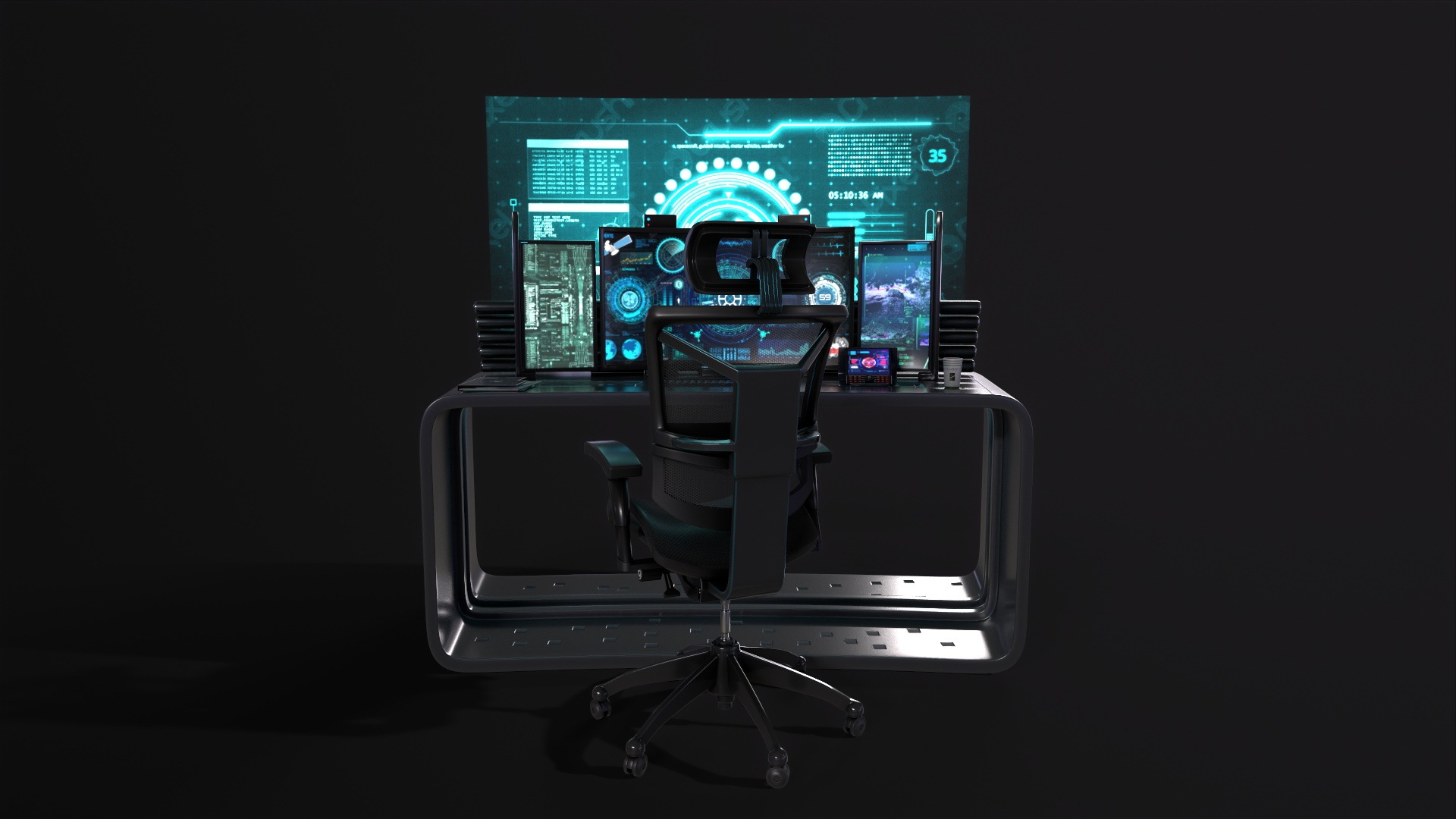 3D Control Panel Desk Model - TurboSquid 1924923