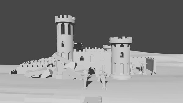Ancient Castle Without Textures 3D model - TurboSquid 1988850