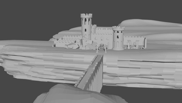 Ancient Castle Without Textures 3D model - TurboSquid 1988850