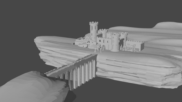 Ancient Castle Without Textures 3D model - TurboSquid 1988850