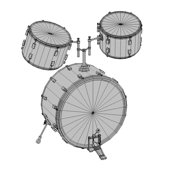 percussion drum 3d 3ds