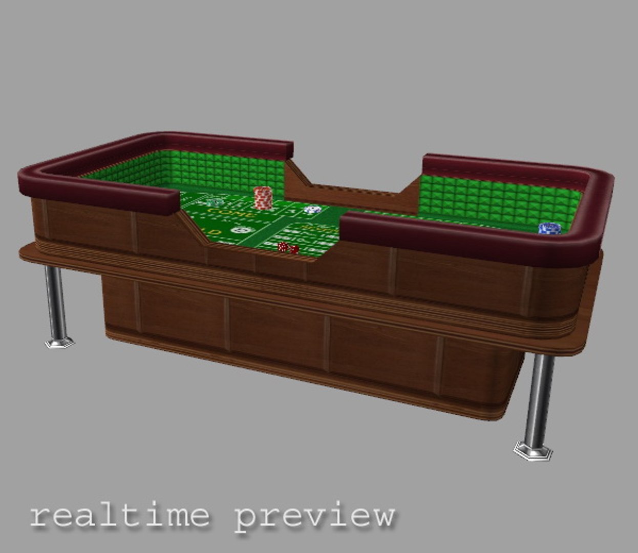 3d Casino Craps Table Model