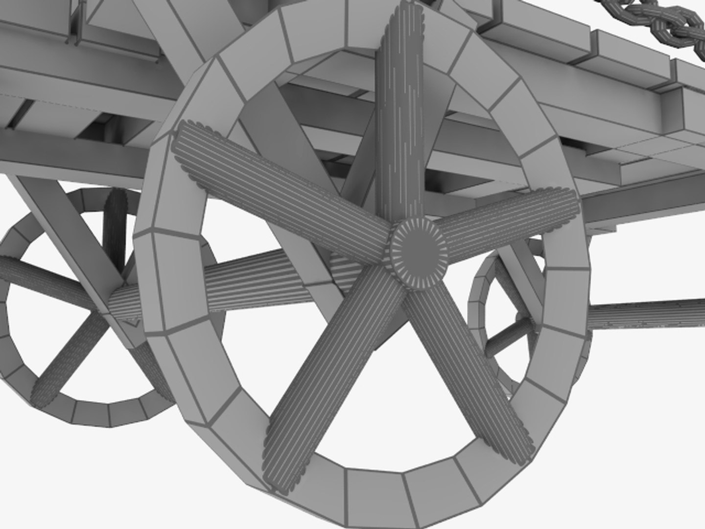 low-poly cart 3d 3ds