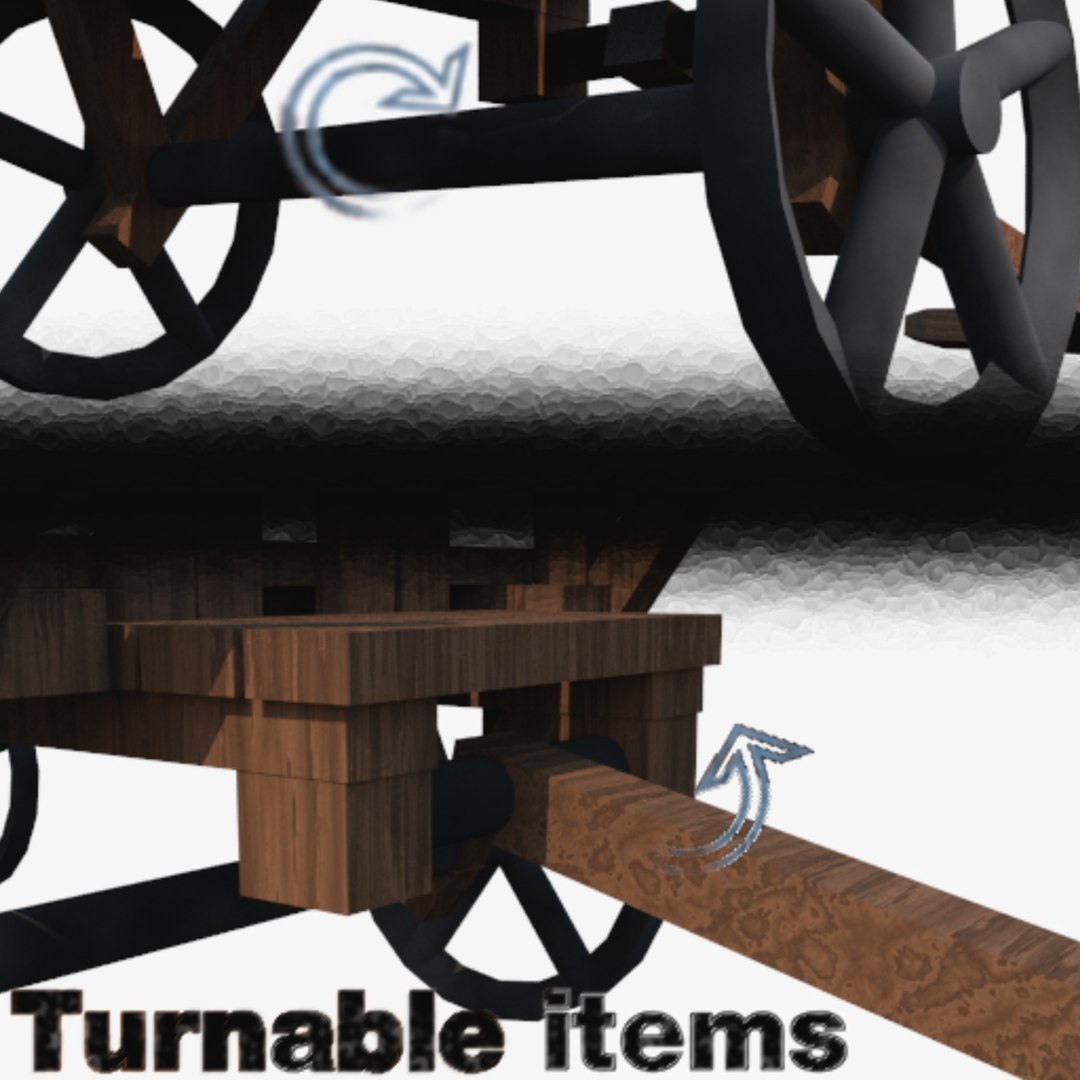 low-poly cart 3d 3ds