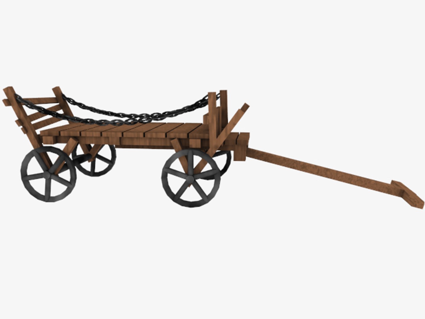 low-poly cart 3d 3ds