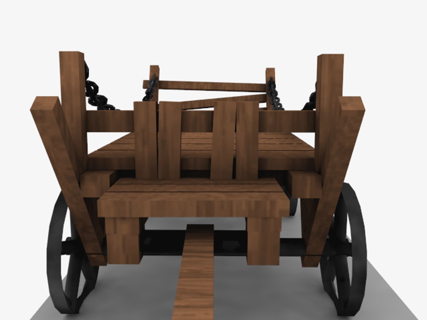 low-poly cart 3d 3ds