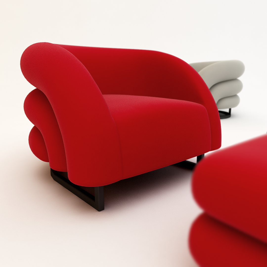 armani baloon chair 3d model