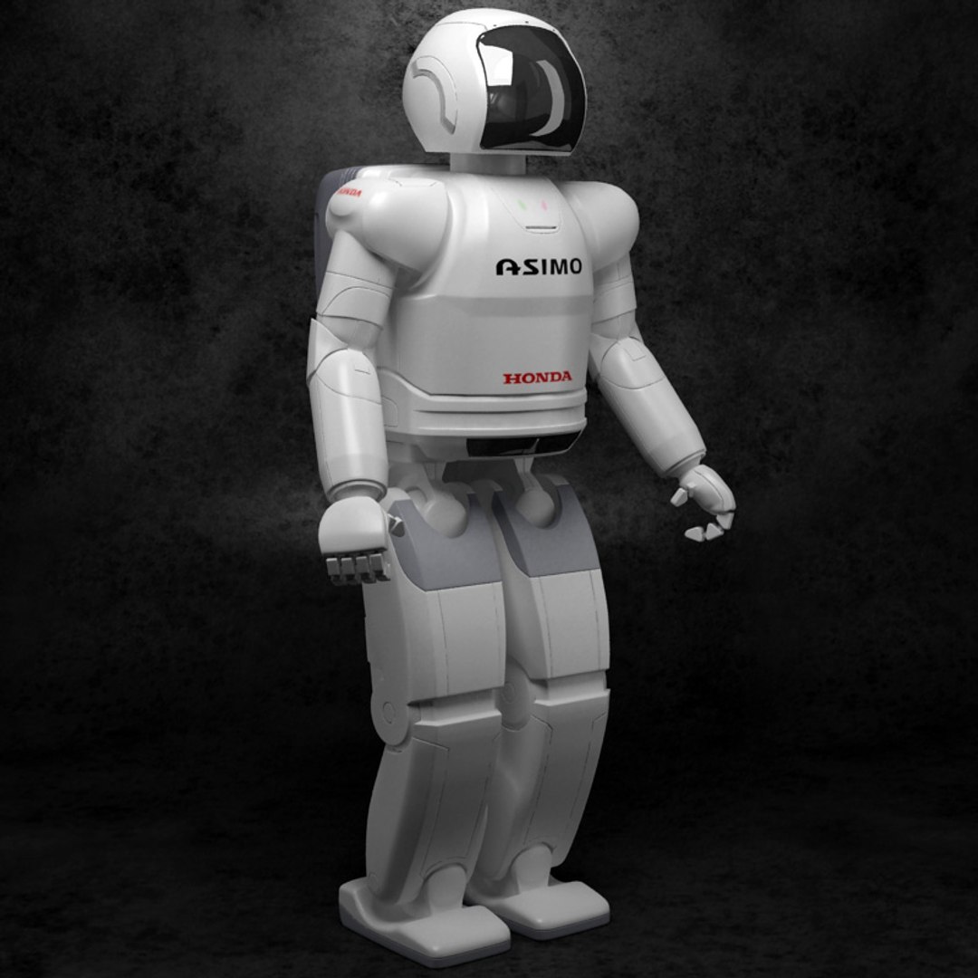 3d asimo robot honda rigged