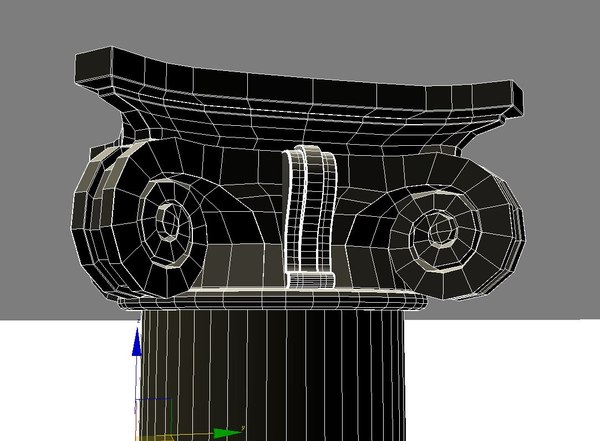 3d model of architectural capitel