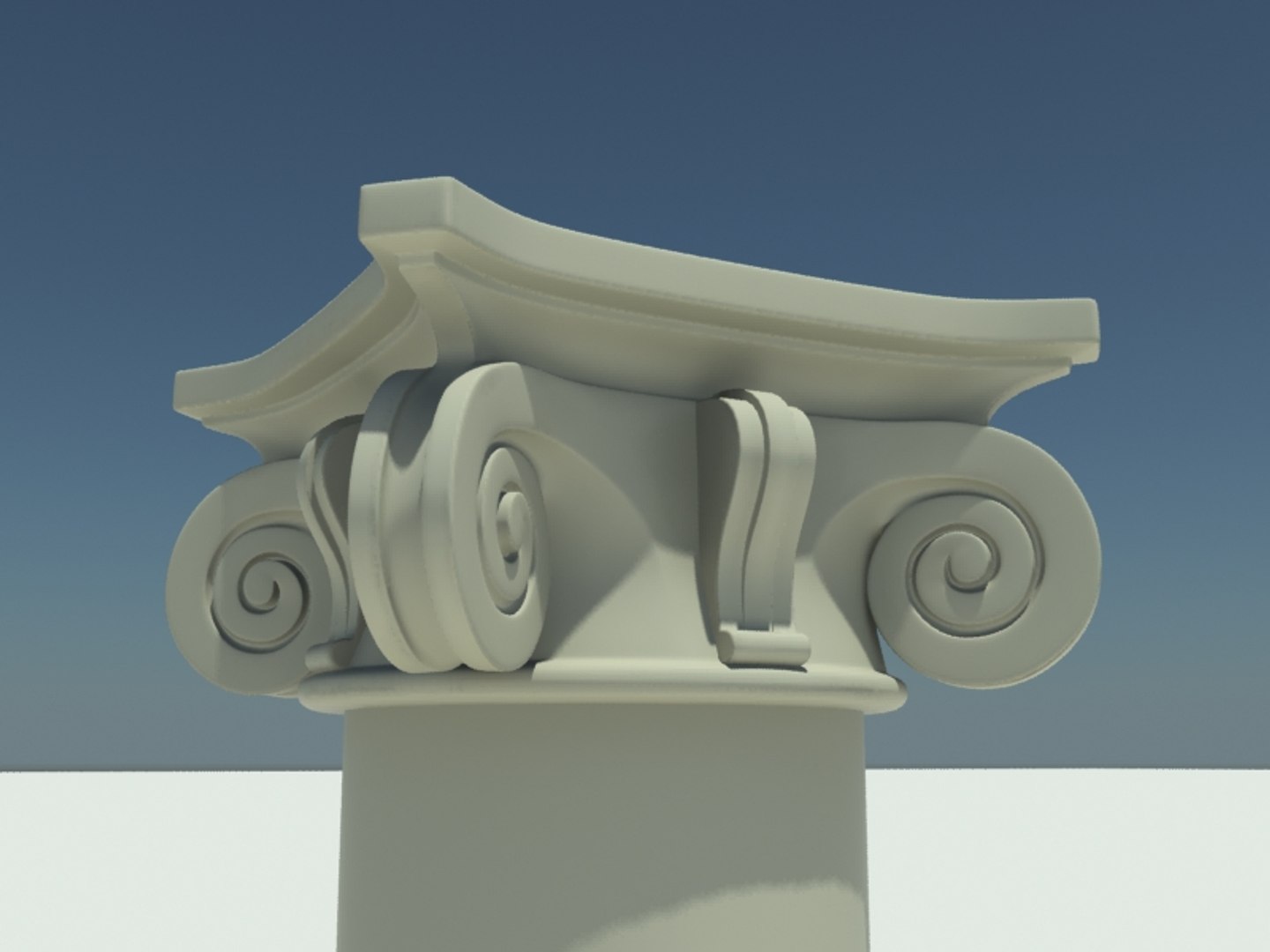 3d Model Of Architectural Capitel