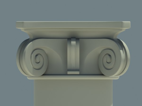 3d model of architectural capitel