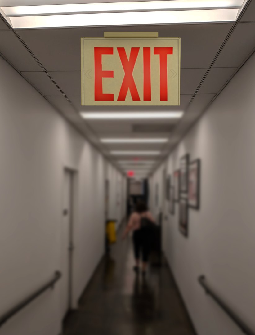 Exit Sign Model - TurboSquid 1325080